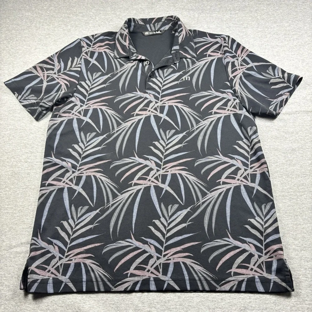 Travis Mathew | Shirts | Travis Mathew Mens Large Black Buzz Words Palm ...